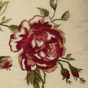 Waverly Norfolk Floral Square Decorative Throw Pillow, 20" x 20", Tea Stain