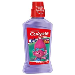 Colgate Kids Anticavity Mouthwash, Trolls, Bubble Fruit for Ages 6 and older - 500 mL, 16.9 fluid ounce (6 Pack)