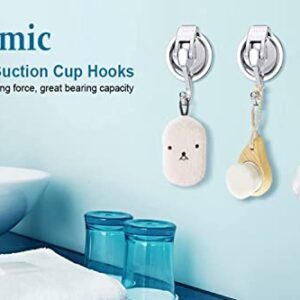 Heavy Duty Vacuum Suction Cup Hooks (2Pack) Specialized for Kitchen&Bathroom&Restroom Organization, by iRomic