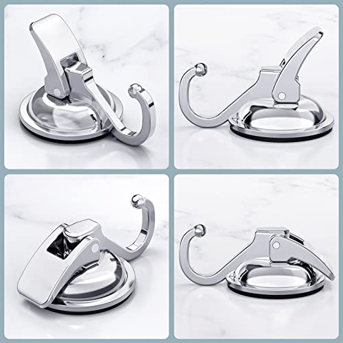 Heavy Duty Vacuum Suction Cup Hooks (2Pack) Specialized for Kitchen&Bathroom&Restroom Organization, by iRomic