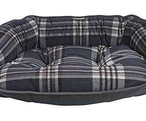 Bowsers Crescent Bed, Large, Greystone Tartan