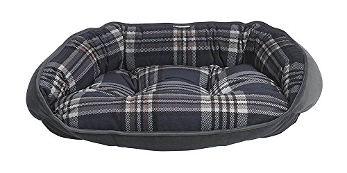 Bowsers Crescent Bed, Large, Greystone Tartan