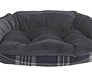 Bowsers Crescent Bed, Large, Greystone Tartan