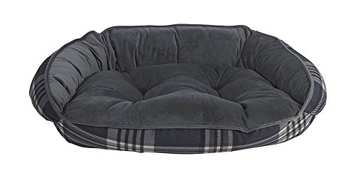 Bowsers Crescent Bed, Large, Greystone Tartan