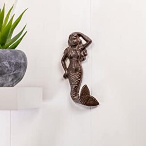 Cast Iron Mermaid Wall Hook