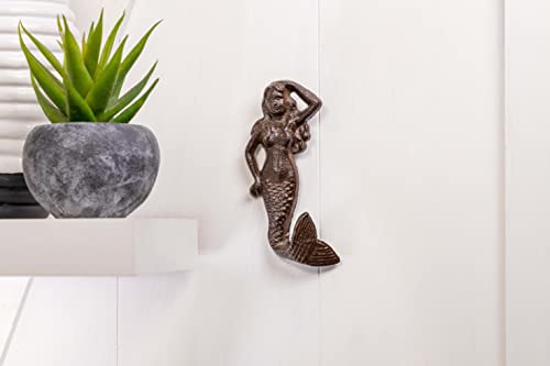 Cast Iron Mermaid Wall Hook