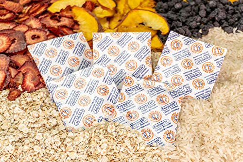 PackFreshUSA: Oxygen Absorber Combo - Contains 3 Sizes 50cc, 100cc, and 300cc- Food Grade - Non-Toxic - Food Preservation - Long-Term Food Storage Guide Included - 150 Pack (50 Count of Each Size)