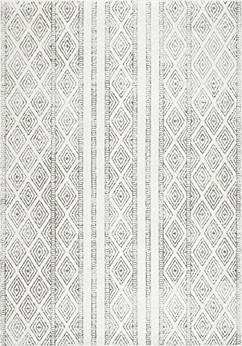 nuLOOM Sarina Diamonds Area Rug, 4 ft x 6 ft, Grey