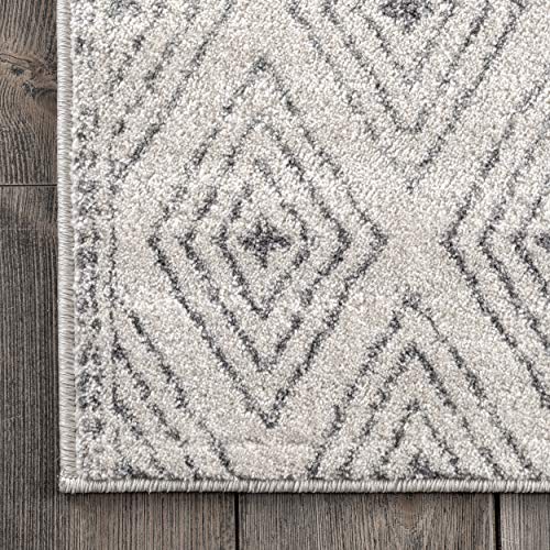 nuLOOM Sarina Diamonds Area Rug, 4 ft x 6 ft, Grey