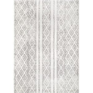 nuLOOM Sarina Diamonds Area Rug, 4 ft x 6 ft, Grey