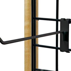 NAHANCO Metal GWH8B 8" Black Gridwall Peg Hooks (Pack of 12)