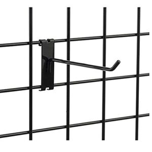 NAHANCO Metal GWH8B 8" Black Gridwall Peg Hooks (Pack of 12)