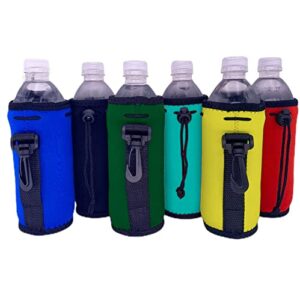 blank neoprene water bottle coolie (variety color 6 pack)