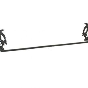 Hampton Nautical K-9014-cast-iron Cast Iron Palm Tree Bath Towel Holder 26" - Beach Bathroom Decoration - Beach Home Decorating