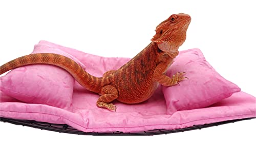 Chaise Lounge for Bearded Dragons, Pink Batik Fabric