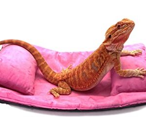 Chaise Lounge for Bearded Dragons, Pink Batik Fabric