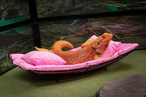 Chaise Lounge for Bearded Dragons, Pink Batik Fabric