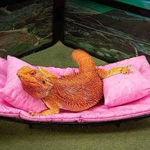 Chaise Lounge for Bearded Dragons, Pink Batik Fabric