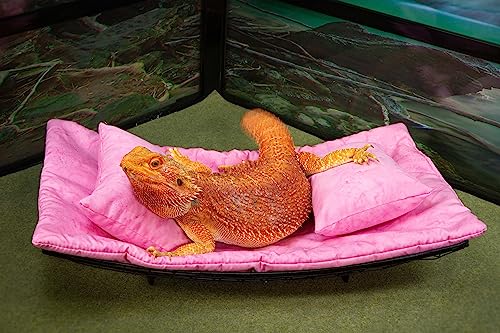 Chaise Lounge for Bearded Dragons, Pink Batik Fabric