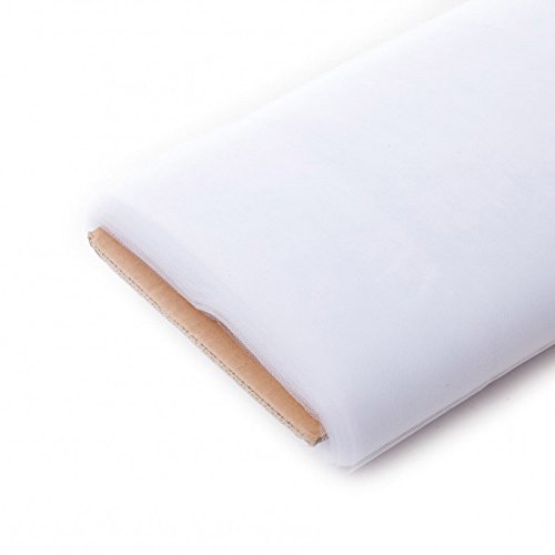 Stylish FABRIC Tulle Fabric-40 Yards Per Bolt (White)