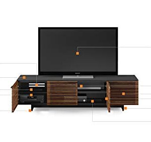 BDI Corridor 8173 Quad-Width Low Media Cabinet, Charcoal