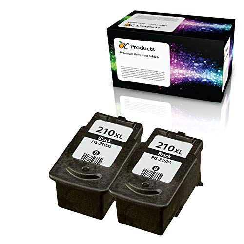 OCProducts Remanufactured Ink Cartridge Replacement for Canon PG-210XL for Pixma MX320 MX420 MX340 iP2700 MP495 MP490 Printers (2 Black)