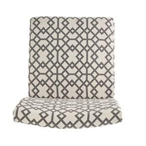 Christopher Knight Home Kassi Fabric Accent Chair, Grey Geometric Patterned