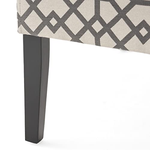 Christopher Knight Home Kassi Fabric Accent Chair, Grey Geometric Patterned