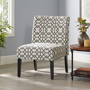 Christopher Knight Home Kassi Fabric Accent Chair, Grey Geometric Patterned