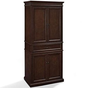 bowery hill kitchen pantry solid wood storage cabinet in mahagony