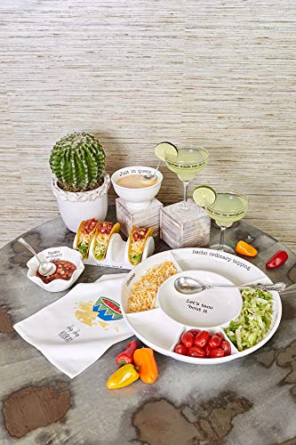 Mud Pie, White Taco Bar Condiment Serving Platter