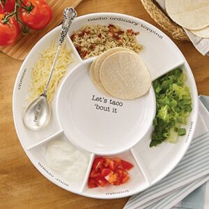 Mud Pie, White Taco Bar Condiment Serving Platter