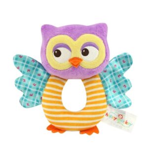 teytoy owl soft rattle toy for over 0 months