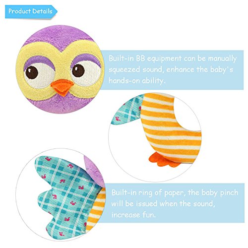 teytoy Owl Soft Rattle Toy for Over 0 Months