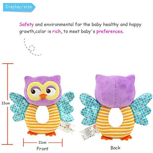 teytoy Owl Soft Rattle Toy for Over 0 Months