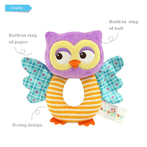 teytoy Owl Soft Rattle Toy for Over 0 Months