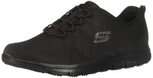 skechers for work women's ghenter srelt work shoe, black, 7 m us