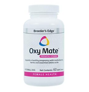 revival animal health breeder's edge oxy mate- prenatal supplement- for small dogs & cats- 60ct soft chews