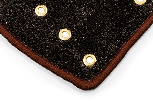 Camco 42949 RV Step Rug ( Premium Radius Wrap Around Step Rug, Turf Material (22" Wide) - Brown)