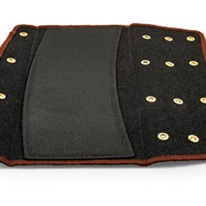 Camco 42949 RV Step Rug ( Premium Radius Wrap Around Step Rug, Turf Material (22" Wide) - Brown)