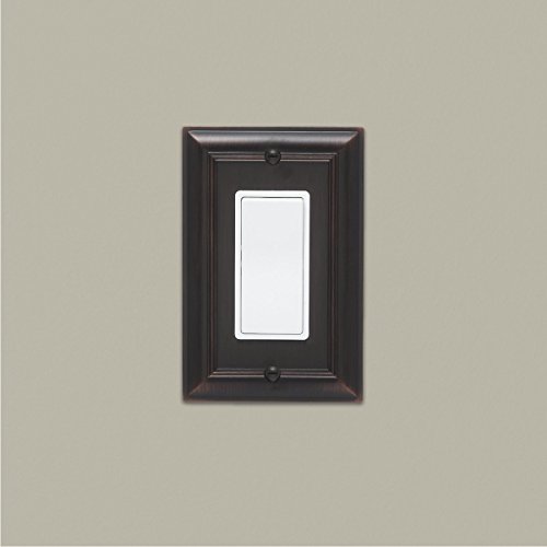 Amazon Basics Single Gang Light Switch Outlet Wall Plate, Oil Rubbed Bronze, 3-Pack