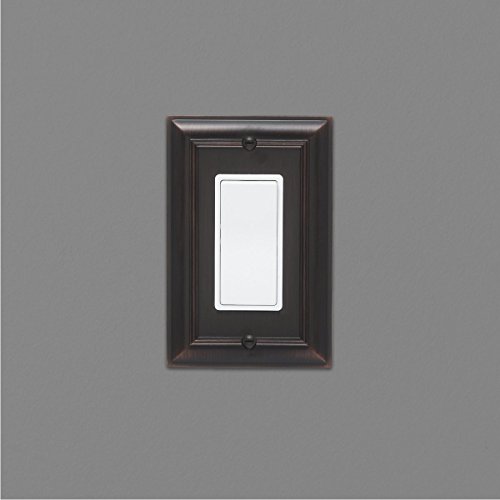 Amazon Basics Single Gang Light Switch Outlet Wall Plate, Oil Rubbed Bronze, 3-Pack