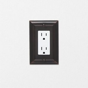 Amazon Basics Single Gang Light Switch Outlet Wall Plate, Oil Rubbed Bronze, 3-Pack