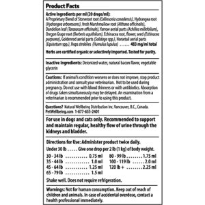 Pet Wellbeing Urinary Gold for Cats - Vet-Formulated - Feline Urinary Tract Health, UTI & Bladder Infection, Normal Urine pH - Natural Herbal Supplement 2 oz (59 ml)