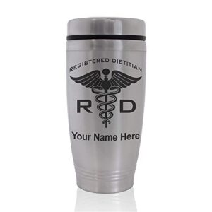 skunkwerkz commuter travel mug, rd registered dietitian, personalized engraving included