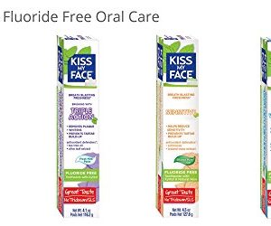 Kiss My Face Gel Teeth Whitening Fluoride Free Toothpaste (Pack of 3), Tea Tree, 13.5 Ounce (2434503EAF)