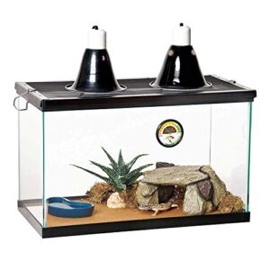 zilla 10 gallon pet reptile starter habitat kit with light and heat for small desert dwelling animals