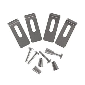 dowell 6011 10 premium sink clips-4 pack kit, bathroom undermount sink clips, sink brackets, basin clips, epoxy sink clips, heavy duty sink clips