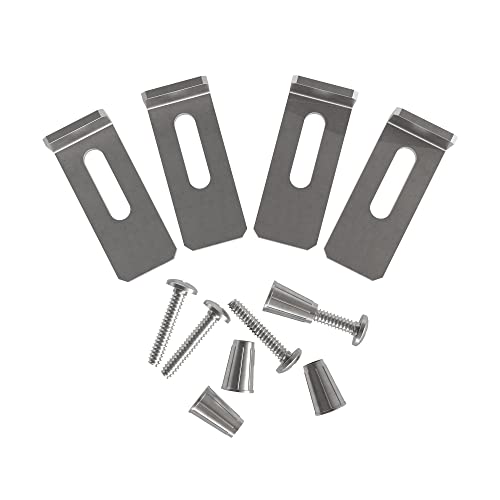 Dowell 6011 10 PREMIUM Sink Clips-4 Pack Kit, Bathroom Undermount Sink Clips, Sink Brackets, Basin Clips, Epoxy Sink Clips, Heavy Duty Sink Clips