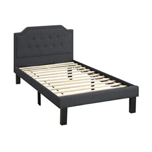 Poundex PDEX-F9347T Bed, Twin, Black